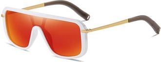 Generic Lunettes De Soleil Polaris&eacute;es &Agrave; Grande Monture For Hommes Et Femmes, Lunettes De Soleil De Sport, De Conduite, De F&ecirc;te(Orange)
