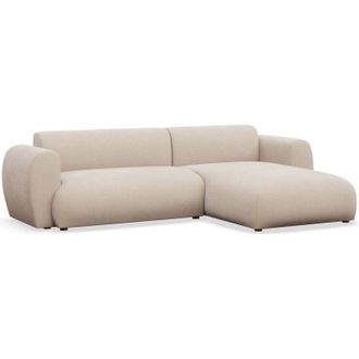 Selsey Selsey Emia - L-Form Ecksofa mit Schlaffunktion, pflegeleichte Chenille, rechts ausgerichtet, Creme