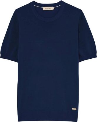 Gianni Lupo Homme, Tops, Bleu, Taille: S Jersey Manches Courtes Col Rond Gl510S