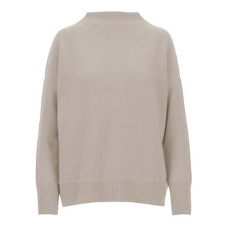 Vince Pl&uuml;sch Kaschmir Rollkragenpullover - - Knitwear - Damen - Beige - XL