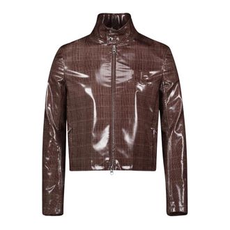 Courr&egrave;ges Vinyl Karierte Iconic Jacke Braun - - Jackets - Herren - Braun - S