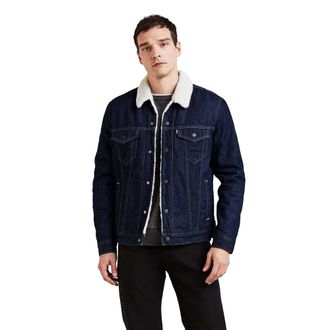 Levi's Type III Truckerjacke f&uuml;r Herren, Teddy (Marine)