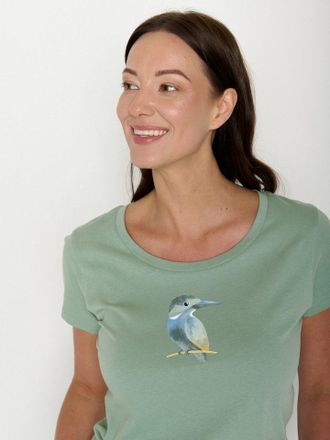 Greenbomb T-Shirt Loves Bird Look (1-tlg., 1) figurbetont, leicht tailliert, klassische Kurz&auml;rmel