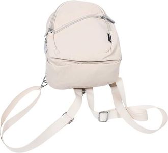 Soimiss AKOOSY Mini Sac &agrave; Dos Bandouli&egrave;re L&eacute;ger et Compact pour Femme et Homme Sac Poitrine Polyvalent Beige Style D&eacute;contract&eacute; pour Voyage Sport Course et Ran