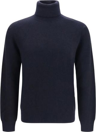 Brioni Woll-Kaschmir-Rollkragenpullover - - Knitwear - Herren - Blau - L