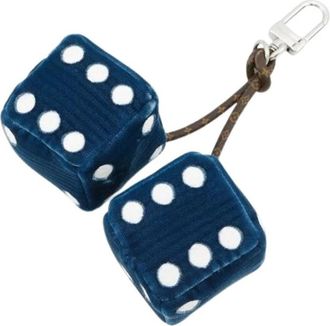 Louis Vuitton unisex, Pre-owned, Bleu, Taille: ONE Size Porte-cl&eacute;s en toile Pre-owned