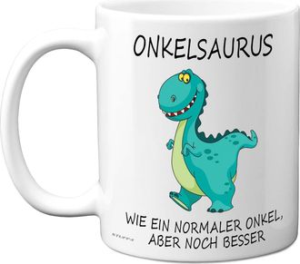 Stuff4 Onkelsaurus Tasse Onkel Geschenk - Lustige Geschenke für Onkel zum Geburtstag oder Weihnachten - 11oz Kaffeetasse Keramik, Spülmaschinen- & Mikrowelle