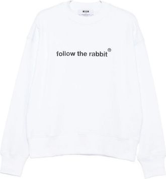 Msgm M. S.G. M. Sweatshirt - Wei&szlig;