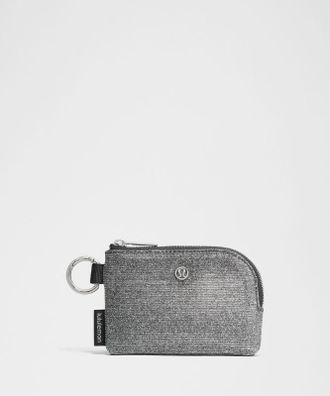lululemon Clippable Card Pouch Glitter in Dark Silver/Graphite Grey/Silver