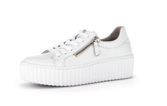 Gabor Damen Low-Top Sneaker, Frauen Halbschuhe,Wechselfu&szlig;bett,Best Fitting,Strassenschuhe,Sportschuhe,Freizeitschuhe,Turnschuhe,Weiss,42.5 EU / 8.5 UK
