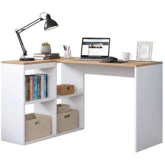 Dmora Eckschreibtisch in Braun, 50x120x74,8h cm