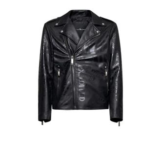 John Richmond Bikerjacke mit asymmetrischem Rei&szlig;verschluss - - Jackets - Herren - Schwarzk - S