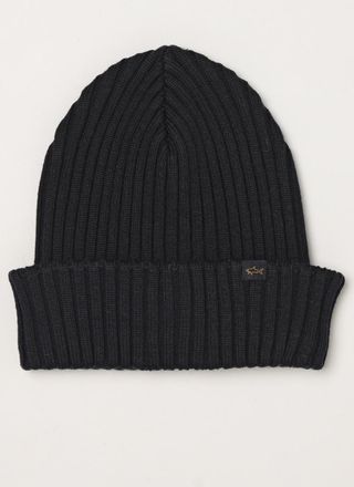 Paul & Shark Einfarbige Beanie-M&uuml;tze von aus reiner Wolle