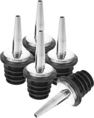 Valiclud 5 St&uuml;ck Flaschenausgie&szlig;er mit Metallverschluss Tropffreier &Ouml;l und Bitterflaschenausgie&szlig;er Universeller Ausgie&szlig;er und Verschluss f&uuml;r K&uuml;chen Bar und Coc