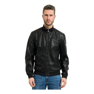 Yes-Zee YES Zee, Homme, Vestes, Noir, Taille: XL Faux Leather Jacket