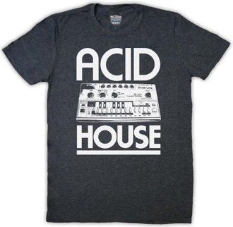 My Icon Art and Clothing Acid House Bass Synth T-Shirt des Hommes, Ardoise Classique, XL