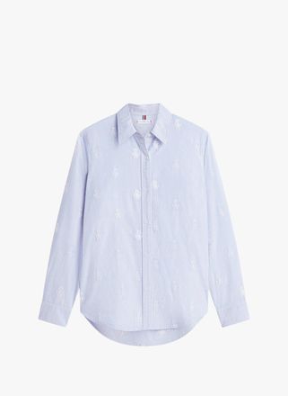 Tommy Hilfiger Chemise ray&eacute;e avec broderie en coton