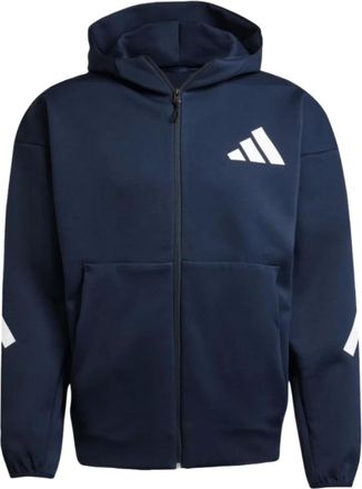 adidas Homme, Sweatshirts et sweats &agrave; capuche, Bleu, Taille: M Zip-throughs