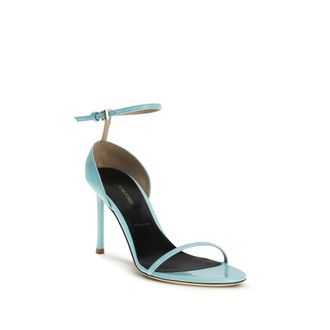 Tom Ford Womens Vertigo Sandal Blue Calf Leather Bos Heels