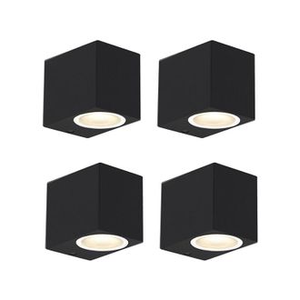 QAZQA Baleno - Applique murale - 1 lumi&egrave;re - l 65 mm - Noir - Moderne - &eacute;clairage ext&eacute;rieur - Qazqa