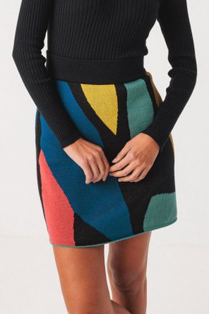 SKFK Damen vegan Rock Karia Mehrfarbig