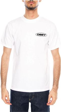 Obey Homme, Tops, Blanc, Taille: S Global Impact Classic T-Shirt