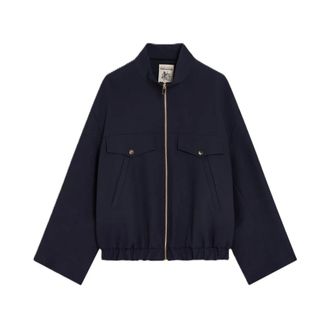 Semicouture Femme, Vestes, Bleu, Taille: 40 FR Bomber Isabel