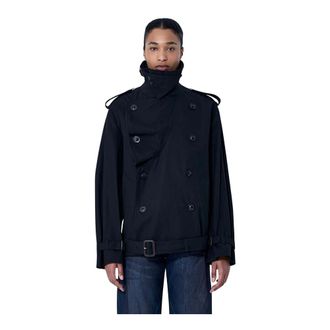 Maison Margiela Veste &agrave; col haut double boutonnage - Femme - Manteaux - Noir - Taille: 34 FR
