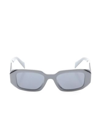 Prada 2010s Symbole Sonnenbrille mit eckigem Gestell - Grau