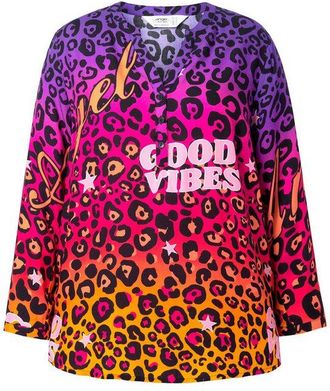 Angel Of Style Satinbluse Bluse A-Linie Leo und Farbverlauf