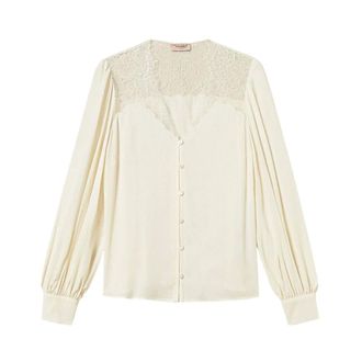 Twinset Damen, Blusen & Hemden, Wei&szlig;, LGr&ouml;&szlig;e
