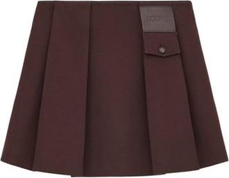 Loewe Mini jupe avec plis en laine
