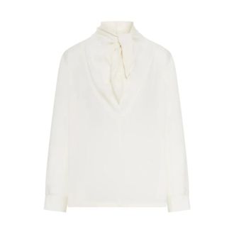 Max Mara Mxmbadia Seidenbluse aus Charmeuse - - Blouses & Shirts - Damen - Wei&szlig; - S