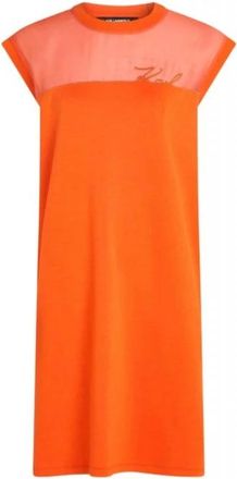 Karl Lagerfeld Femme, Robes, Orange, Taille: 42 FR Karl Lagerfeld - Robes > Day Robes > Midi Robes
