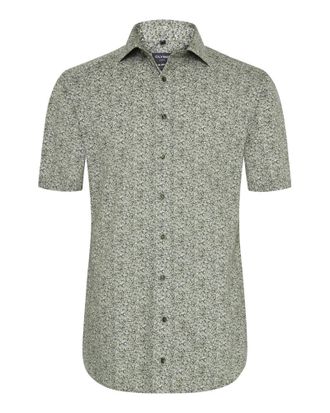 Olymp Luxor, Modern Fit, Kurzarmhemd mit floralem Print in