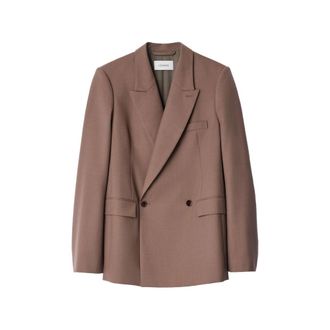 Christophe Lemaire Double-breasted Tailored Jacket In Tropical Wool Blend