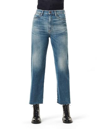 G-Star RAW Damen Tedie Ultra High Straight Raw Edge Ankle Jeans