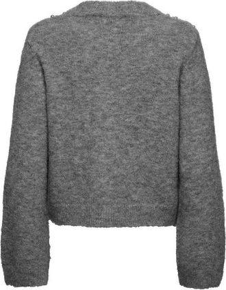 Only Strickjacke ONLMIGGIE LS O-NECK PEARL CARDIGA EX KNT Materialmix, regular fit
