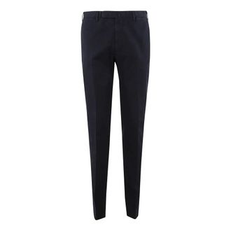 Incotex Schmal geschnittene Baumwoll-Gabardine-Hose - - Trousers - Herren - Blau - XL