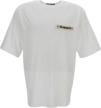 Jacquemus Homme, Tops, Blanc, Taille: L Le T-Shirt Plage