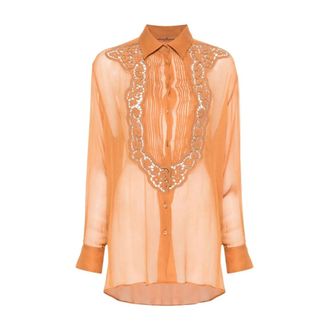Ermanno Scervino L&auml;ssiges Hemd mit einzigartigem Design - - Blouses & Shirts - Damen - Braun - 2XS