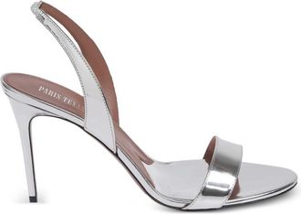 PARIS TEXAS Femme, Chaussures, Gris, Taille: 40 EU Vera Metallic Slingback Sandales