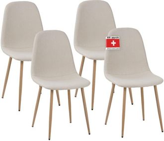 Albatros-Moebel Esszimmerst&uuml;hle 4er Set fano beige- Komfortabler Polsterstuhl f&uuml;r Modernes und Stilvolles Design am Esstisch - K&uuml;chenstuhl oder Stuhl Esszimmer mit