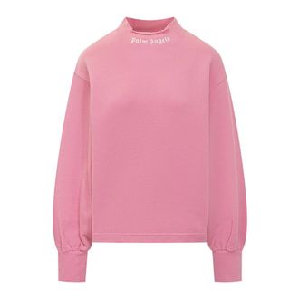 Palm Angels Femme, Sweatshirts et sweats &agrave; capuche, Rose, Taille: 34 FR SweaT-shirt en coton