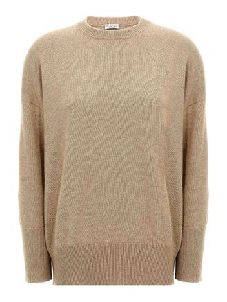 Brunello Cucinelli Pull Col Rond - Beige