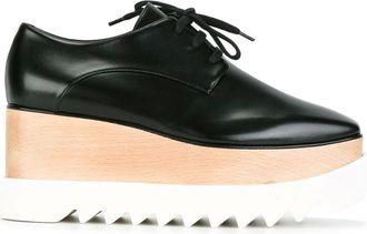 Stella McCartney Femme, Chaussures, Noir, Taille: 38 1/2 EU Escarpin compens&eacute; &agrave; plateforme avec la&ccedil;age sur le devant