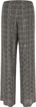 Ermanno Scervino Crystal-Embellished Prince of Wales Trousers - Grey