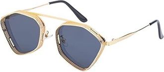 Generic Lunettes de soleil punk en métal pour hommes et femmes pour la conduite en plein air (couleur : A, taille : moyen) 2026