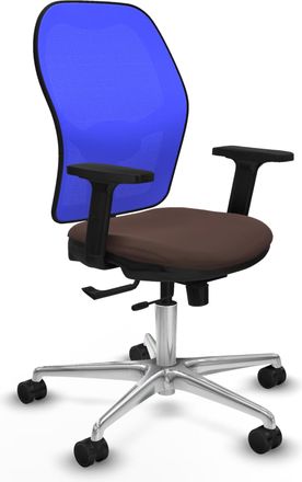 Piqueras y Crespo B&uuml;rostuhl mit Lendenwirbelst&uuml;tze Jorquera mit 2D-Armlehnen, ausgestattet mit Syncro/Traslack und injiziertem Schaumstoff, mit Rollen von 65 mm, Nylon,