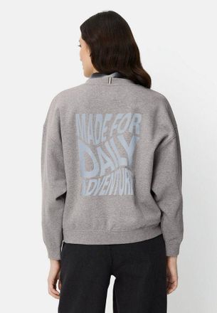 Camel Active Sweatshirt Oversized Sweatshirt mit R&uuml;ckenprint Langarm